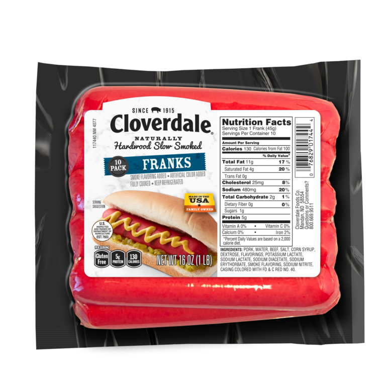 10/1 Franks - Cloverdale Foods